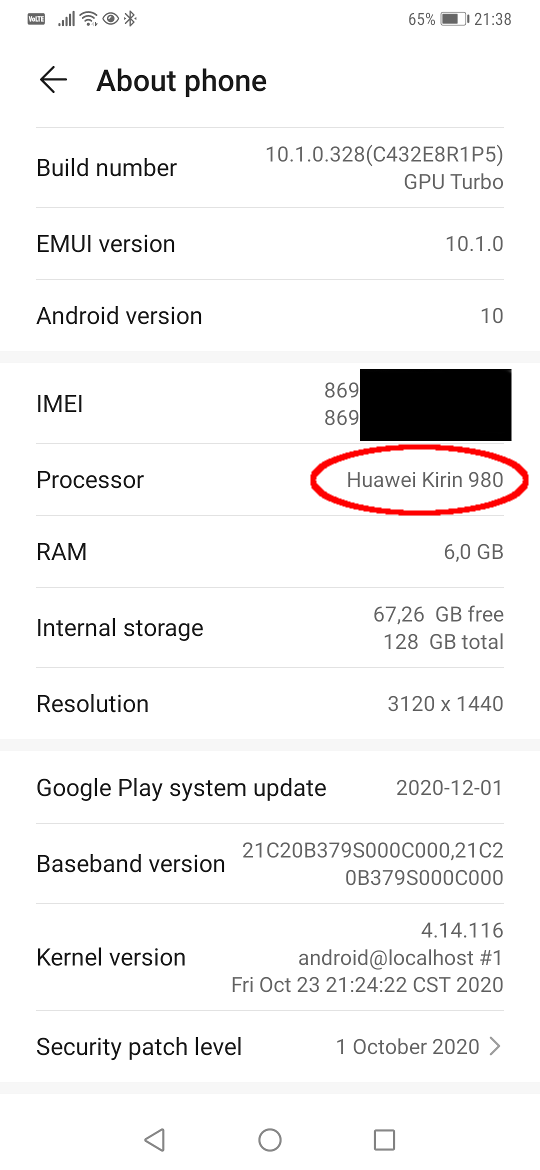 How to find CPU information (type and model) on Android