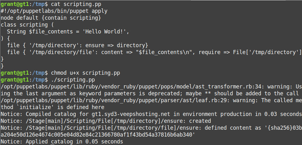 How to use Puppet DSL for Scripting - Geeker's Digest