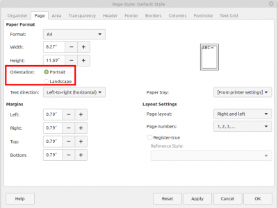 How to change page layout in Word, LibreOffice, Google Docs and Pages