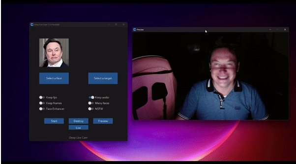 Deep Live Cam live-swaps your face with another - Geeker's Digest